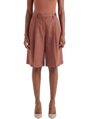 Brunello Cucinelli Brunello Cucinelli Tailored Pleated Shorts Brown