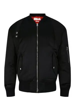 Alexander McQueen Harness Ma-1 Bomber Jacket - Black