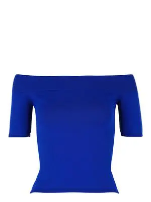 Alexander McQueen Off-the-shoulder Top - Blue