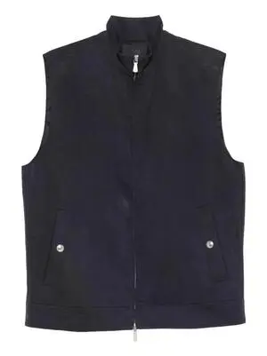 Eleventy Zip-up Gilet - Blue