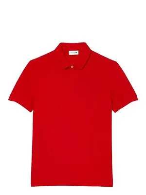 Lacoste Regular Fit Pique Polo Red