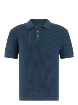 Boggi Milano Button-up Polo Shirt - Blue