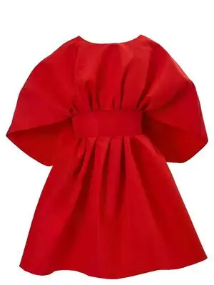Carolina Herrera Fan Mini Dress Red