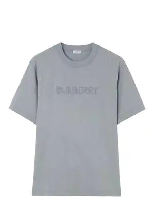 Burberry Logo Cotton T-shirt - Grey