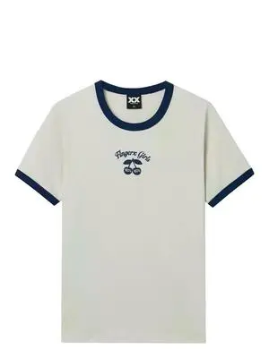 FINGERCROXX Crewneck Cotton T-shirt - Neutrals