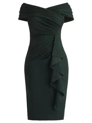 Tadashi Shoji Martine Ruffled Dress - Green