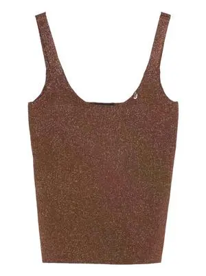 Liu Jo Shimmer Tank Top Brown