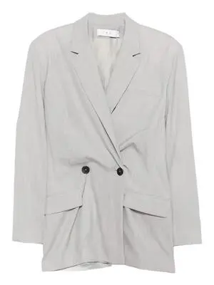 IRO PARIS Sunrise Double-breasted Pocket Jacket - Grey