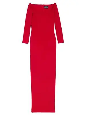 Solace London Lolita Long-sleeve Maxi Dress - Red