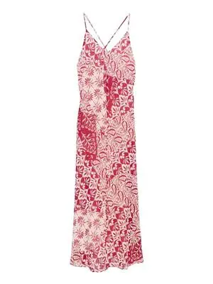 EMME Radura Floral Cami Midi Dress - Red