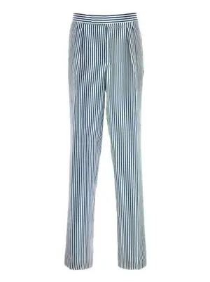 TOM FORD Printed Satin Trousers - Blue