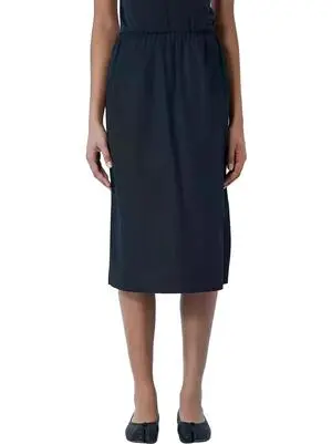 RIER Midi Skirt With Elasticated Waist - Black