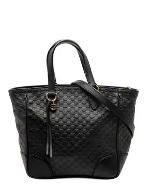Gucci 2000-2015 Small Micro Guccissima Bree Satchel - Black