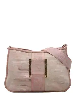 Fendi 2000-2010 Canvas Zucca Crossbody Bag - Brown