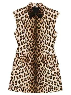 Sportmax Lonza Animal-print Mini Dress - Neutrals