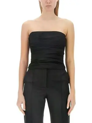 MOSCHINO Draped Strapless Top