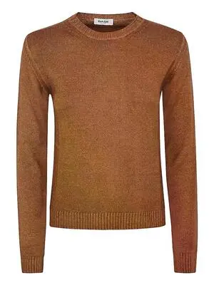 BASE MILANO Crew-neck Sweater - Brown