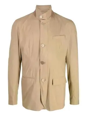 Herno Button-up Single-breasted Blazer - Brown