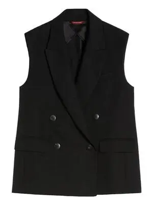 Max Mara Linen Twill Gilet - Black