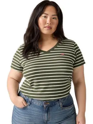 LEVI'S V-neck T-shirt - Emily Stripe Deep