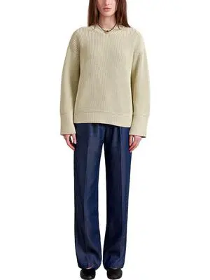 LA LIGNE Calvin Cotton Sweater - Celadon