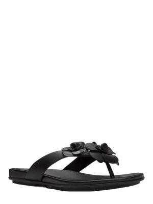 Fitflop Gracie Flower Flip-Flops Black