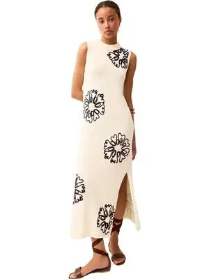 MARIE OLIVER Patricia Embroidered Knit Dress - Floret