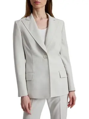 Santorelli Jess Crepe Single-button Blazer - Ash