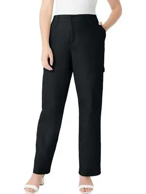 ROAMAN'S Convertible Cargo Pants With Side Pockets - Black