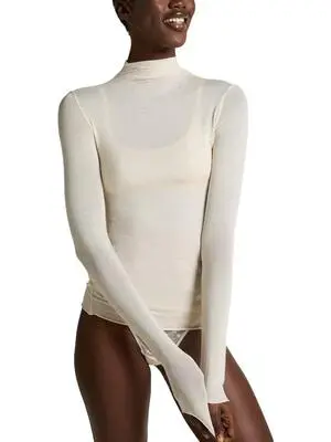 HUNKEMOLLER Turtleneck Cashmere Blend Shirt