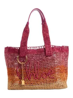 Chloé Ombré Crochet Raffia Tote Bag - Multicolor Orange