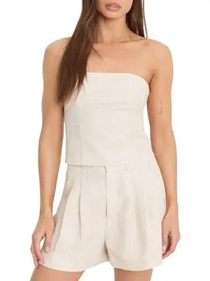 Good American Strapless Top - Oat