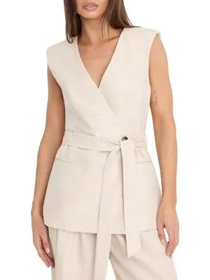 Good American Belted Vest - Oat