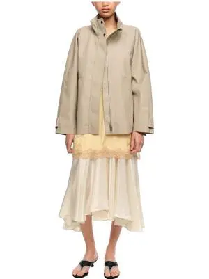 Bimba Y Lola Fluid High Neck Trench Coat - Stone