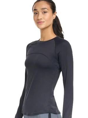 BLOQUV BloqUV Drawstring Crew Sun Shirt With UPF 50+ Protection Black