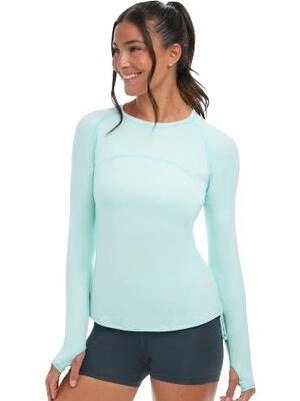 BLOQUV BloqUV Sun And UV Protection Drawstring Crew Shirt Mint