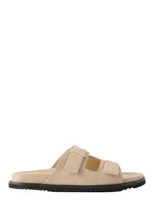 Mr P. Suede Slides Brown