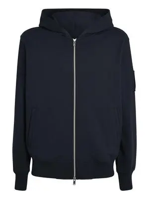 Moose Knuckles Hartsfield Zip-Up Hoodie Navy