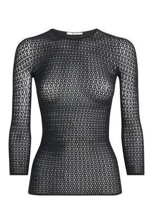 Wolford Net Daisy Top - Black
