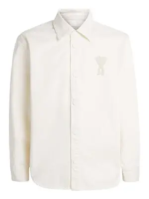 Ami Cotton De Coeur Overshirt - Blue