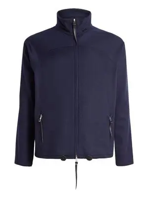 ALAN SCOTT Cashmere-blend Track Sweater - Navy