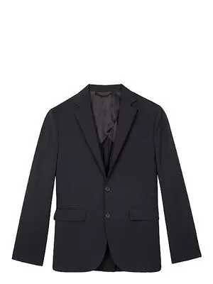 The Kooples Notch-lapel Relaxed-fit Wool Blazer - Dark Navy