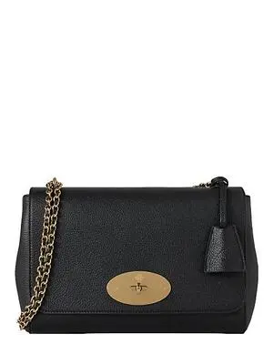 Mulberry Lily Medium Leather Shoulder Bag Black