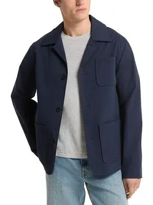 Michael Kors Cotton Linen Chore Jacket - Midnight