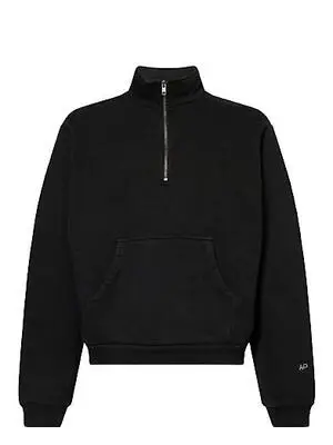 AUSTIN POST Rodeo Half-zip Cotton Jumper - Black