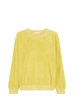 Suzie Kondi Samos Cotton-Blend Terry Sweatshirt Yellow