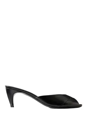 JUDE Leather Mules - Black