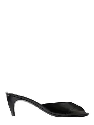 JUDE Leather Mules - Black