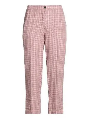 Massimo Alba Linen Houndstooth Pants - Red