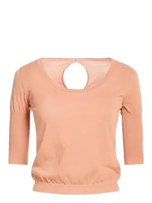 ROBERTO COLLINA Knitted 3/4 Sleeve Sweater - Pink